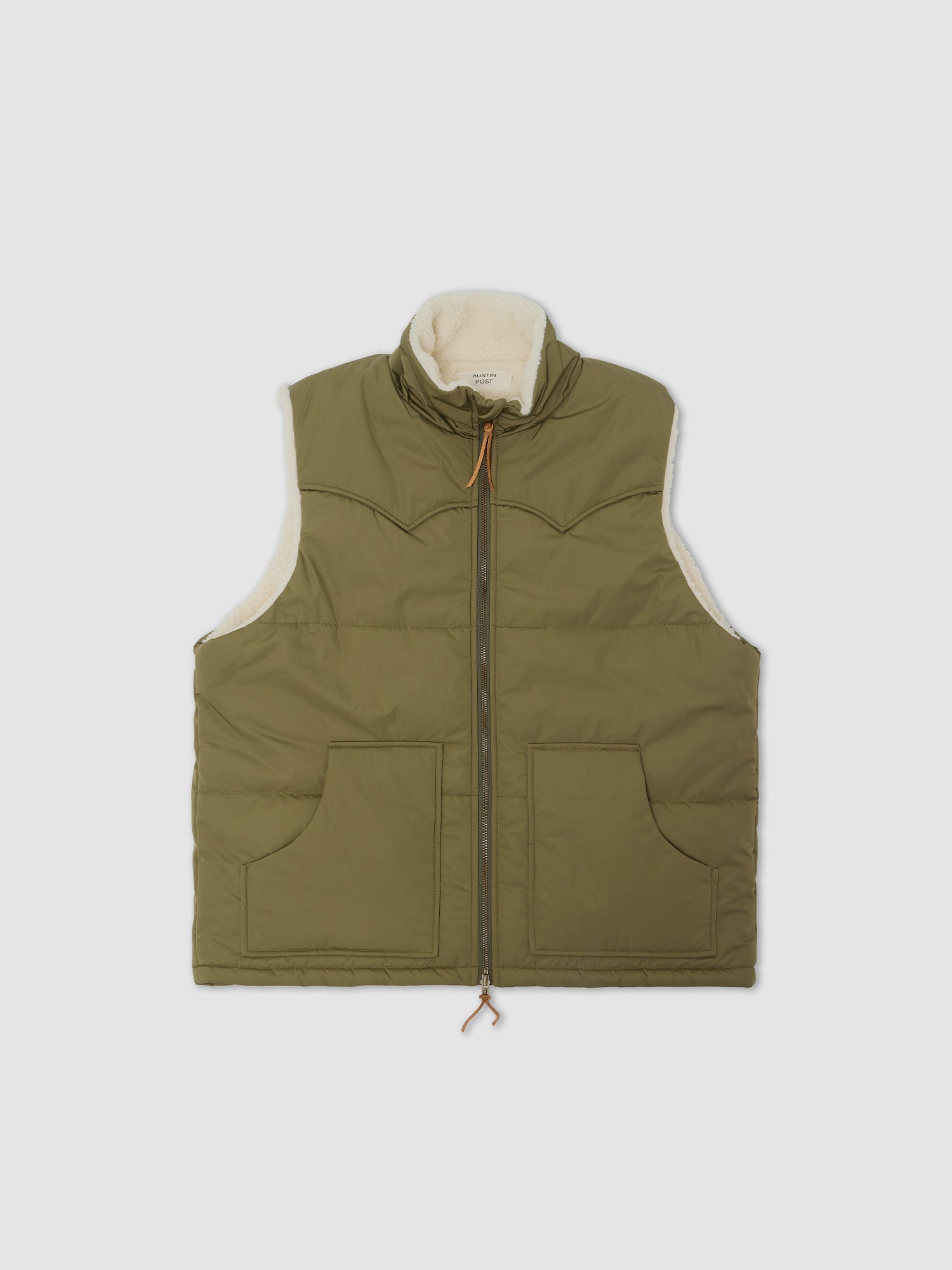 Outpost Sherpa Puffer Vest – Austin Post